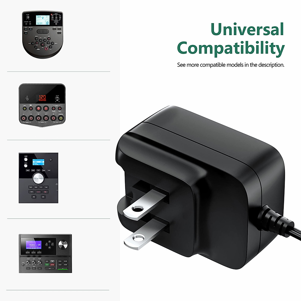 FITE ON 9V AC Adapter Replacement for Alesis Command Mesh Kit Alesis Debut Kit Alesis DM10 Alesis Nitro Drum Module Electronic Drum Module Power Supply Cord