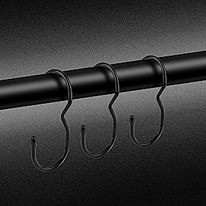 SAVITA 10pcs Purse Hooks for Closet, Heavy Duty Black S Hooks for Hanging Clothes in a Closet Handbags Twist Design with Rubber Stopper for Living Room Kitchen Bathroom S Hooks Rod (Black)