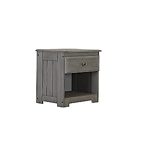 Discovery World Furniture 1 Drawer Nightstand in Charcoal
