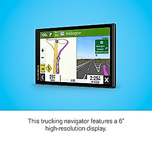 Garmin dēzl™ OTR610, Large, Easy-to-Read 6” GPS Truck Navigator, Custom Truck Routing, High-Resolution Birdseye Satellite Imagery, Directory of Truck & Trailer Services