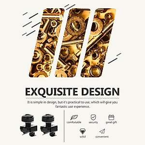 Server Rack Tools 50 Sets Cage Nuts and Screws Screws and Washers for Rack Mount Server Cabinet Rack Mount Server Shelves Black Tool Square Tool