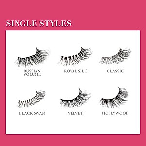 KISS Lash Couture Luxtension, False Eyelashes, Russian Volume', 16 mm, Includes 1 Pair Of Lash, Contact Lens Friendly, Easy to Apply, Reusable Strip Lashes
