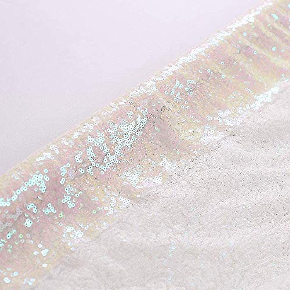 Eternal Beauty Iridescent Sequin Wedding Backdrop Photography Background Party Curtain, 5Ft X 7Ft