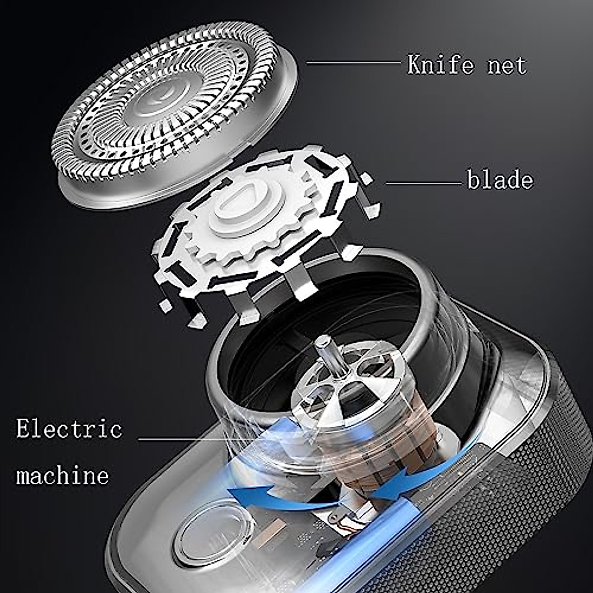 Men's Mini Electric Razor COSANO Portable Electric Shaver IPX7 Waterproof, USB Rechargeable, Cordless Electric Razor for Home,Car,Travel，Woman. (Blue)