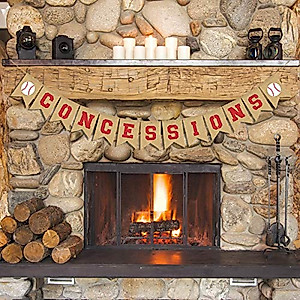 Rainlemon Jute Burlap Concession Banner Baseball Theme Baby Shower Birthday Party Bunting Garland Decoration Supply