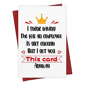 PETCEE Funny Boss Day Card for Women Men Boss Day Gifts Card for Boss from Employee Bosses Day Greeting Card for Lady Boss Her Him, National Boss's Day Gift Ideas Christmas Birthday Gifts for Male Female Boss Manager