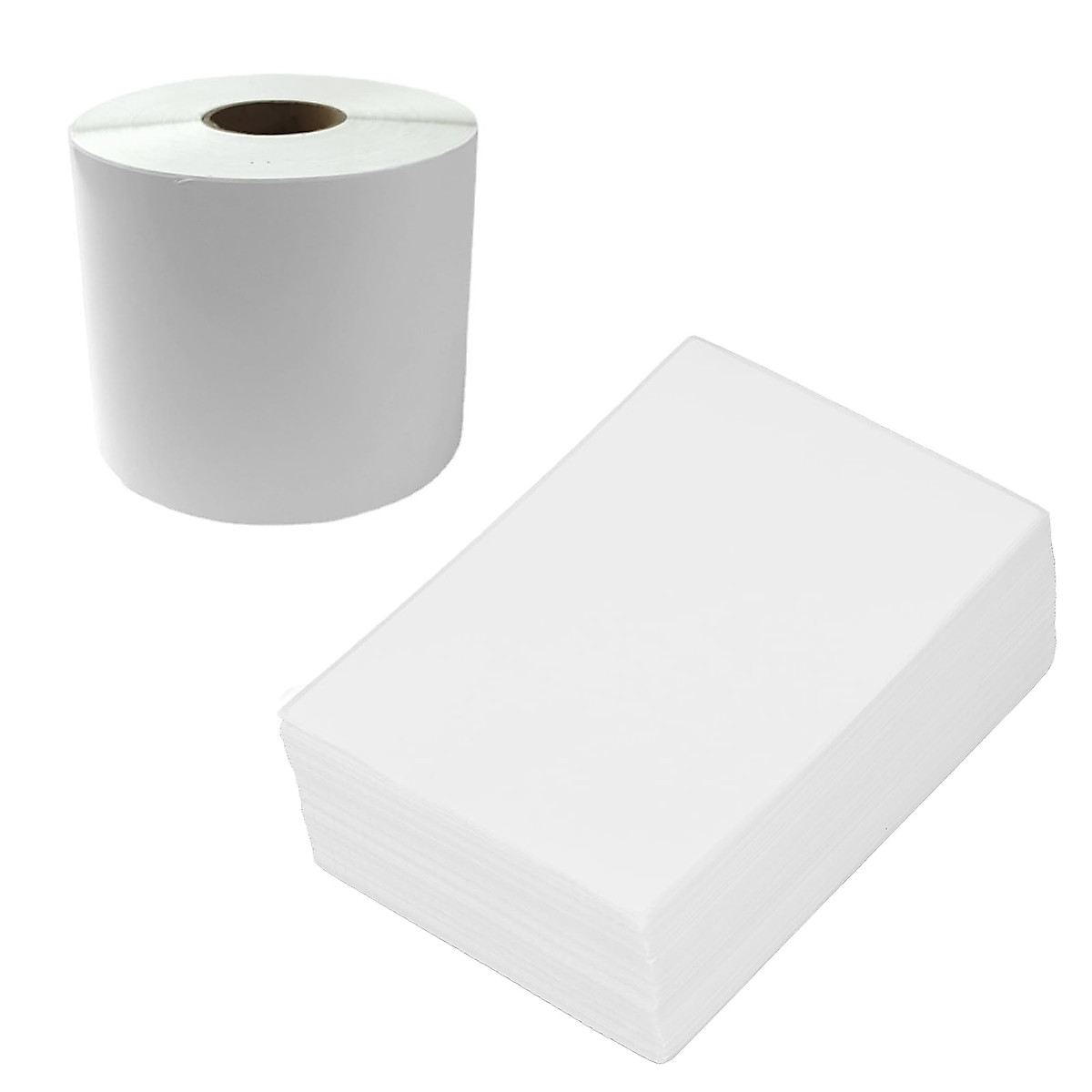 Thermal Print Paper Roll 500Pcs, Waterproof & Scratch Resistant, Easy Install for D100 Machine, Self Adhesive Shipping Labels Sticker