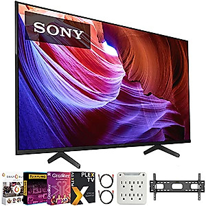 Sony KD85X85K 85 inch X85K 4K HDR LED TV with Smart Google TV 2022 Model Bundle with Premiere Movies Streaming + 37-100 Inch TV Wall Mount + 6-Outlet Surge Adapter + 2X 6FT 4K HDMI 2.0 Cable