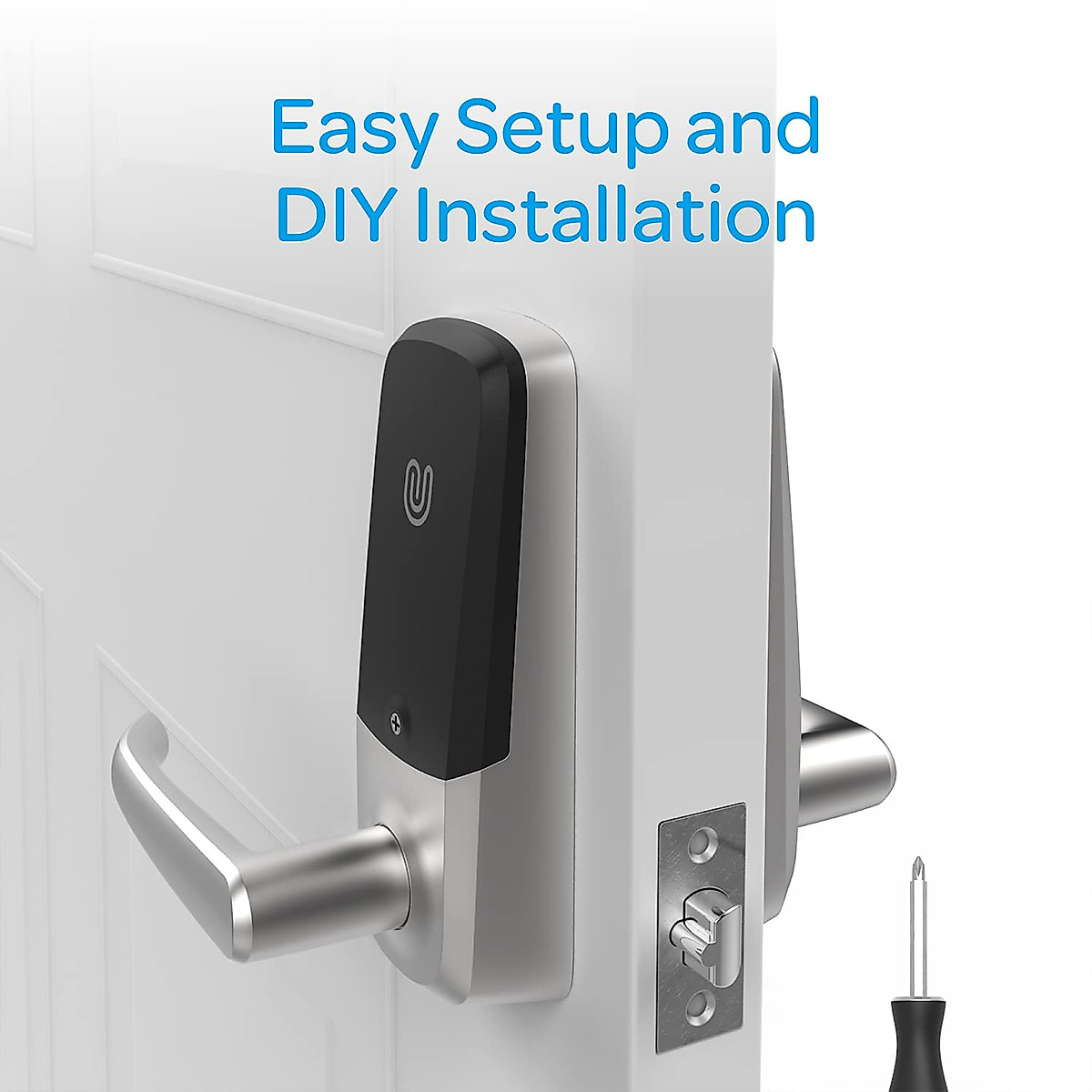 ULTRALOQ UL3 BT (2nd Gen) Smart Lock + Bridge WiFi Adaptor, 5-in-1 Keyless Entry Door Lock with WiFi, Bluetooth, Biometric Fingerprint and Touch Keypad, Smart Door Lock Latch Edition (Satin Nickel)