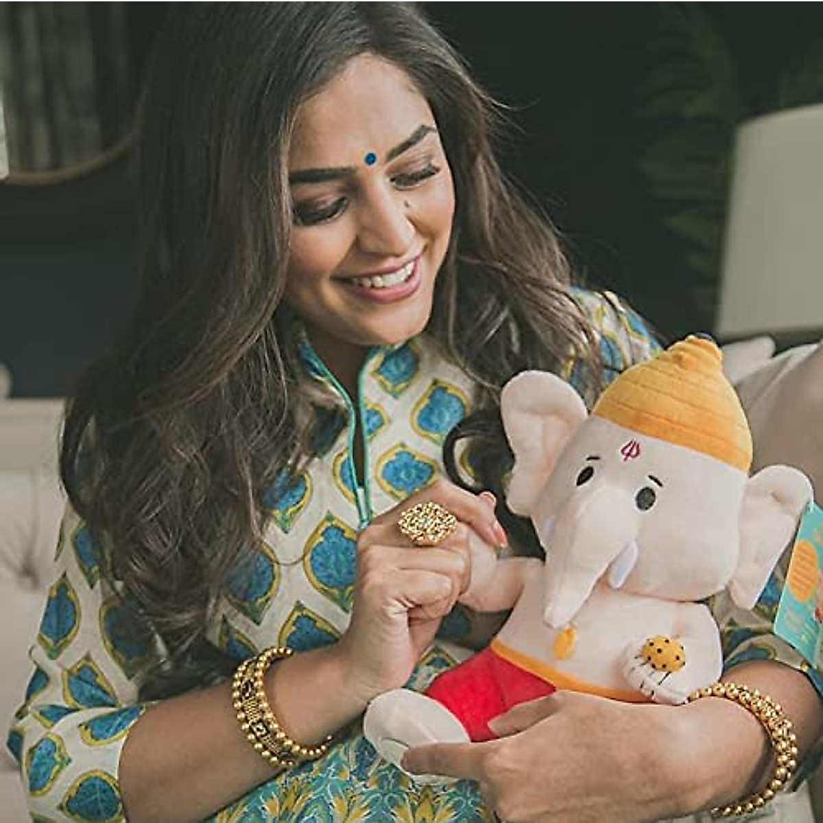 MODI TOYS Baby Ganesh (11 inch) Mantra Singing Stuffed Plush Toy | Ideal for Newborns, Infants, Toddlers, Grandparents | Best for Diwali, Baby Shower, Birthday | Teddy Bear Panda Elephant