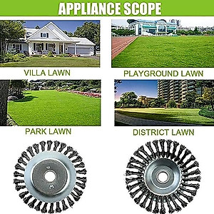 NYASAA Libiyi Razorsharp Trimmer Head, Unbreakable Sharp Wired Trimmer Head, Razor Sharp Steel Wire Rotary Weed Brush Cutter for String Gardening Lawnmower Moss Grass Rust Removal etc (6 inch)