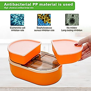 PUOENFGR Bento Lunch Box,Large Capacity Double Layer stacking with Handle with Adults,Microwave Can Be Used,Comes with Three-Piece Cutlery Set,BPA-Free,Great for Camping,Work(Moe Force Brown)