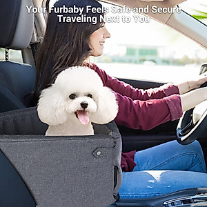 Cathpetic Large Console Dog Car Seat - Truck Dog Booster Seats for Big Console Vehicles Large Space for Dog UP to 18lbs, Pretty Sturdy Pet Car Seat Designed for Pickup and Trucks