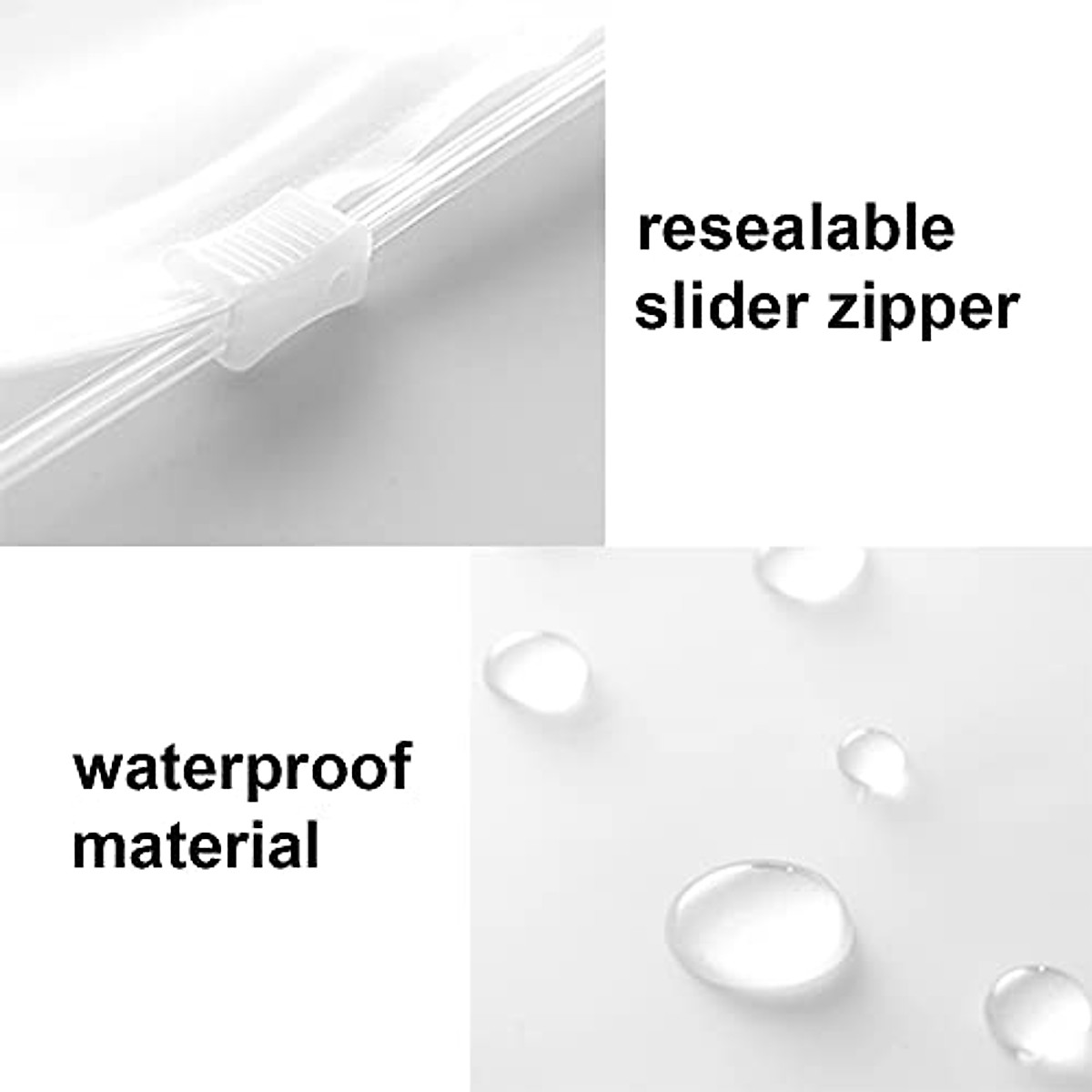 Muka 50 PCS Frosted Slider Zip Bags, Slider Clothes Storage Bags, Reusable Bag Extra Large, 10" x 12"