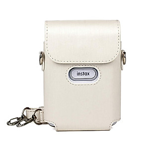 Fujifilm Instax Mini Link 2 Smartphone Printer Clay White, Fuji Instax Mini Film 40 Sheets, Protective Case, Instant Printer Bundle