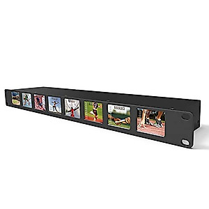 LILLIPUT RM-0208S 8×2" 1RU Rackmount Monitors with SDI Equalization and re-clocking 8×3G-SDI in & 8×3G-SDI loopout