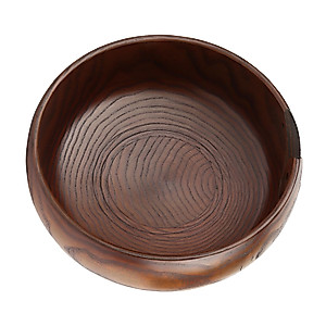 Wooden Yarn Bowl, Handmade Natural Wood Craft Knitting Yarn Bowls with Holes Storage Gift for Knitting and Crocheting (7.1 x 2.8 inch)