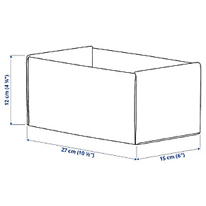 KOMPLEMENT Box, Light Gray 6x10 ½x4 ¾ Inches, 2 Pack