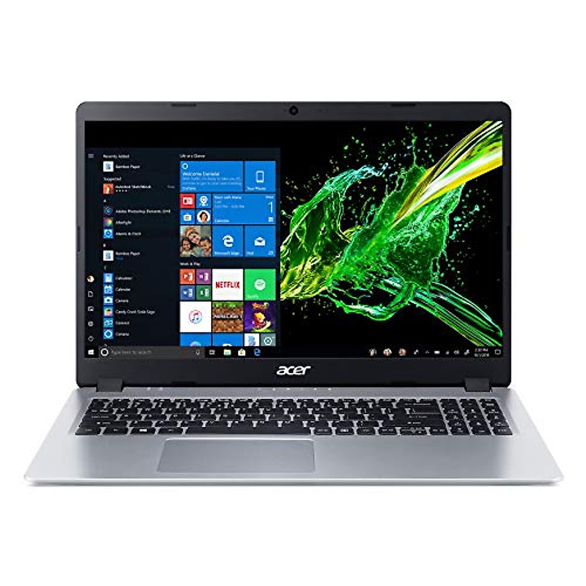 Acer Aspire 5 Slim Laptop, 15.6" Full HD IPS Display, AMD Ryzen 5 3500U, Vega 8 Graphics, 8GB DDR4, 256GB SSD, Backlit Keyboard, Windows 10 Home, A515-43-R5RE, Silver