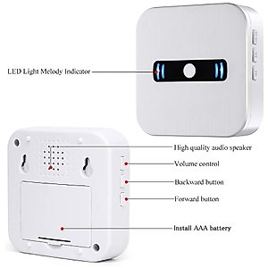Daytech Caregiver Pager Wireless Call Button with Pager for Elderly 500 Feet Nurse Alert System with 2 Portable Receivers +3 Caregiver Call Buttons Panic Button Elderly Pager Emergency Alert Button