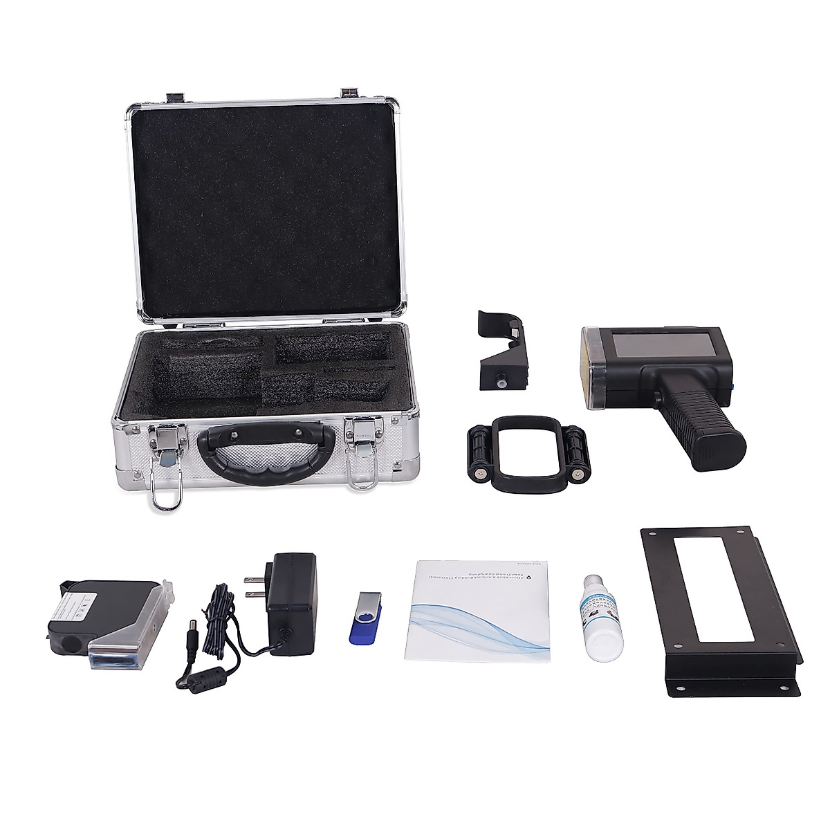 UPRINTJET Handheld Inkjet Printer B35 Print Height 0.098-1" Handheld Printer for Variable Data QRCode Barcode Logo Date Number Label Inkjet Printer with Solvent Quick Dry Ink for Almost Any Surfaces