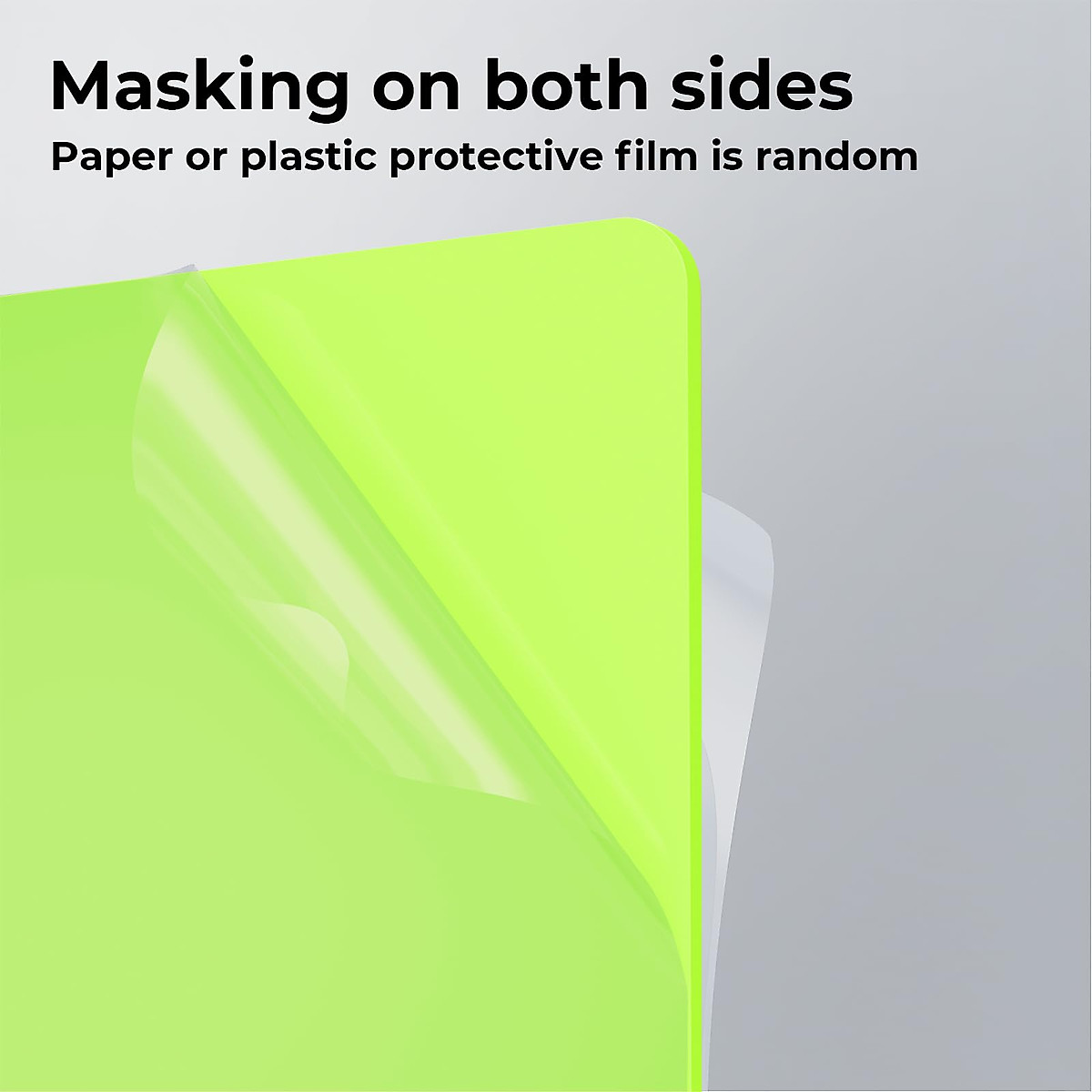 xTool Translucent Acrylic Sheets Fluorescent Green, 3 Packs 12" x 12" Plexiglass Sheets 1/8 Inch Thick, Glossy Acrylic Panels Plastic Sheets for Laser Cutting & Engraving Home Decor, Crafts, Sign, DIY