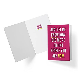 Funny Birthday Card For Men and Women, Single Large 5.5 x 8.5 Happy Birthday Card For Him Or Her, Birthday Card For Husband, Birthday Card For Brother - Birthday Card For Sister, Birthday Card For Son, Nephew, Niece - Karto - Let Me Know