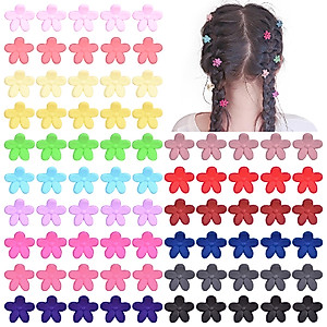 choicbaby 80PCS Baby Hair Clips for Girls 16 Different Variety of Colors Cute Baby Hair Accessories Mini Flower Hair Clip for Infant Fine Hair