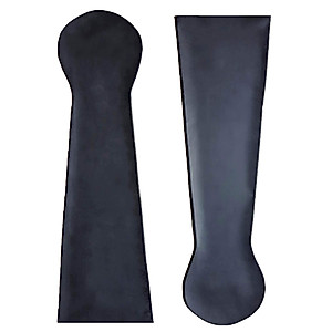Black Latex Rubber Gummi Long Mittens HOT (one Size)