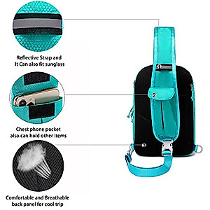 Small Sling Bag Crossbody Chest Bag Lightweight Daypack for Hiking & Travel