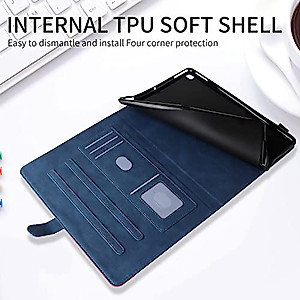 Blllue Case for iPad Mini 6 6th Gen, Multi-Angle Viewing PU Leather Tablet Cover for iPad Mini 6 8.3 Inch 2021 (Blue)