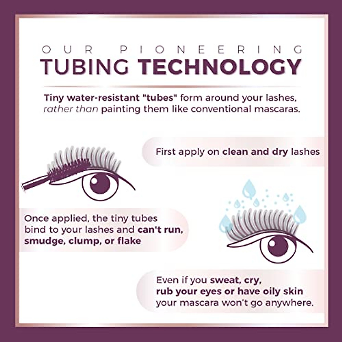 Blinc Amplified Tubing Mascara, Ultra-Longwearing Washable Mascara, Soft-Glam Volumizing, Lengthening and Defining Mascara, Gluten-Free and Cruelty-Free, Black, 9mL / 0.30 Fl. OZ