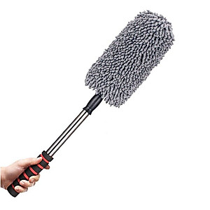 IPELY Super Soft Microfiber Car Duster Exterior with Extendable Handle, Car Brush Duster for Car Cleaning Dusting