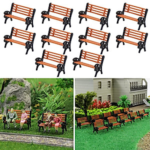 fenlan 10Pcs HO N O Scale 1:150 Bench Chair Settee Street Park Layout Plastic Crafts,/Railway Layout