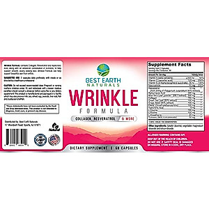 Wrinkle Formula Advanced Anti-Aging, Beauty Supplement, with Collagen, Antioxidants, Glutathion, Resveratrol, and More