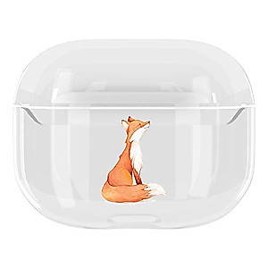 Fox Clear Hard Plastic AirPods Pro Case Full Protective Cover Skin Compatible with AirPods 3 Charging 2019 Case