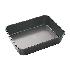 MasterClass KCMCHB2 Deep Roasting Tin, 34 x 26cm Roaster with PFOA Free Non Stick, Robust 1mm Carbon Steel, Grey