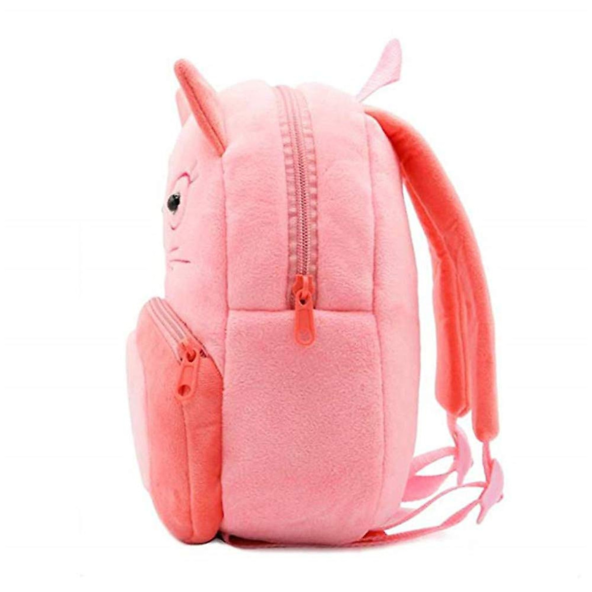 KISSOURBABY Cute Toddler Backpack Toddler Bag Plush Animal Cartoon Mini Travel Bag for Baby Girl Boy 1-4 Years(Cat)