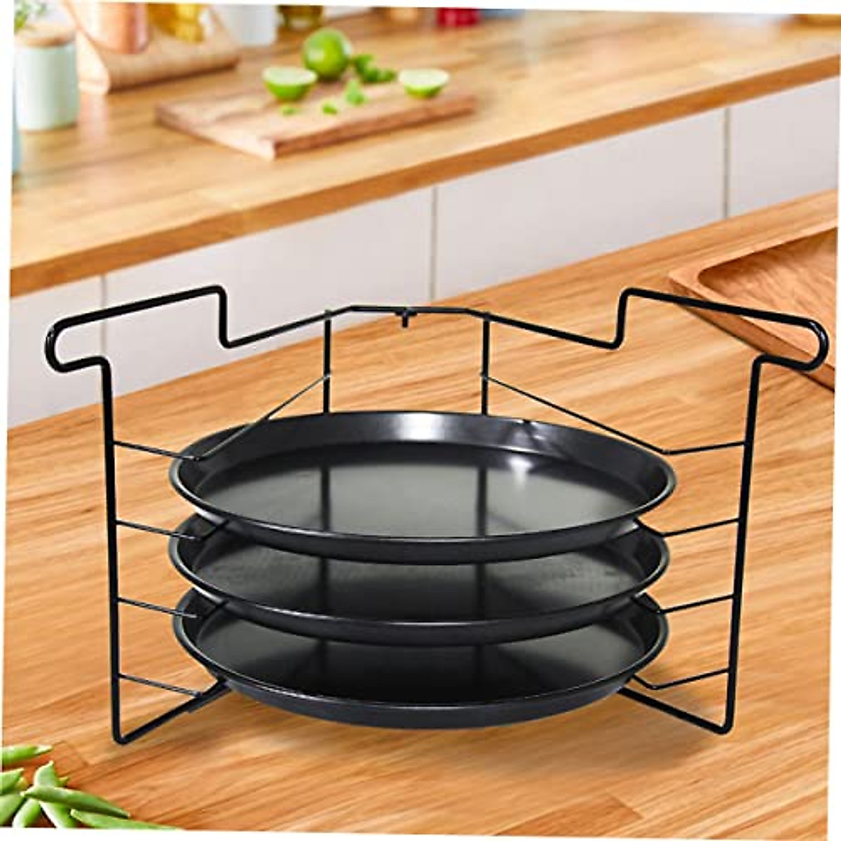 Cabilock Roasting Pan Food Platter Tray Display Dish Display Stand Pizza Pan Rest Food Plate Rack Oven Rack for Baking Hot Pot Serving Rack Pizza Plate Dish Rack Iron Vegetable Cold Dish