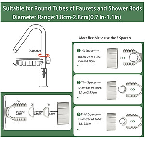 Faucet Shower Rod Assembled Kitchen Storage Rack Shower Caddy Soap Dish Holder with Hooks Matte Black