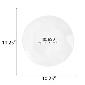 Bless this home 10.25 x 10.25 Melamine Decorative Serving Platter