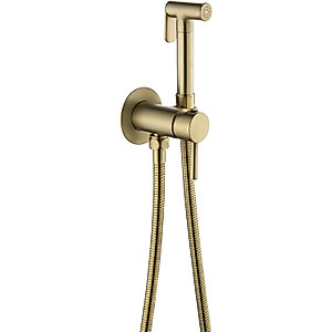 Toilet Shower Kit, Wall Mount Portable Bidet Toilet Faucets Kit Wall Mounted Brass Handheld Bidet Sprayer for Women