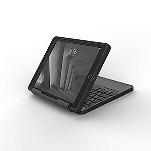 ZAGG Rugged Book Detachable Case and Magnetic-Hinged Keyboard for iPad Air, iPad Air 2, & iPad 9.7 inch, - Multi-Device Bluetooth Pairing, Backlit Keyboard - USB-C to USB-C Cable Included (Black)
