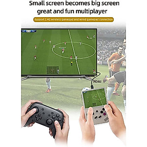 RG35XX Handheld Game Console with 5000 Games, 3.5inch IPS OCA Screen Linux System Chip Cortex-A9 Portable Handheld Nostalgic Arcade Retro Game Machine, 64g, 2100mAh (RG35XX Gray)