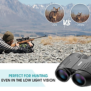 Binoculars 20x25 for Adults and Kids, High Power Easy Focus Binoculars with Low Light Vision, Compact Binoculars for Bird Watching and Travel