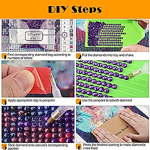 Youtheart Diamond Diamond Cars Diamond Art Kits, 5D Full Drill Cross Stitch Embroidery Kit