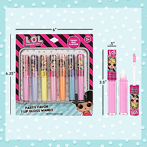 L.O.L Surprise 7-Pack Lip Gloss for Girls, Lol Lip Gloss