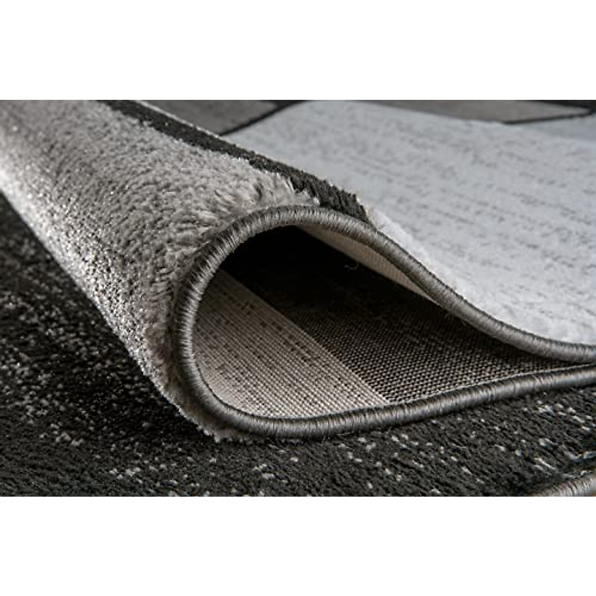 Rugshop Contemporary Modern Boxes for Home Office,Living Room,Bedroom,Kitchen Non-Shedding Area Rug 7' 10" X 10' 2" Gray