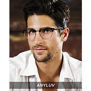 ANYLUV Blue Light Glasses Men Anti Eyestrain Lightweight Computer Gaming Blue Light Blocking Glasses for Women UV400 (2 Pack)