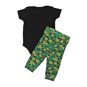 Unique Baby Unisex Who Needs Luck St Patrick's Day Romper Outfit (12m, Luck)